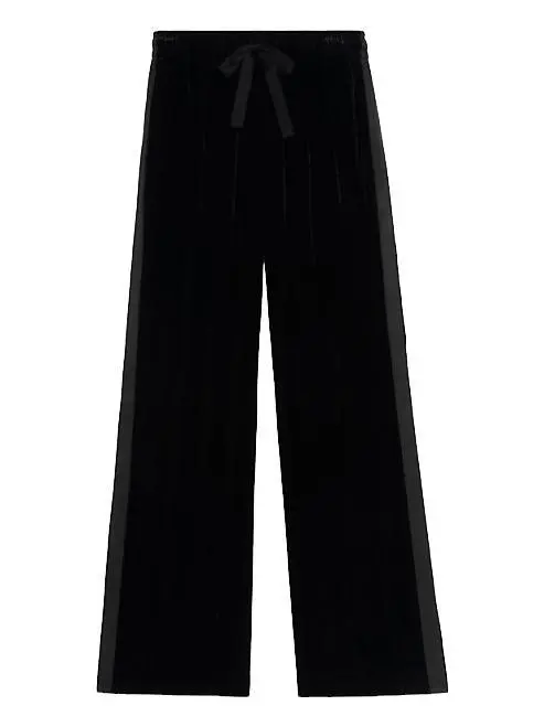 Zadig&Voltaire Elasticated-waist Velvet-blend Trousers - Black
