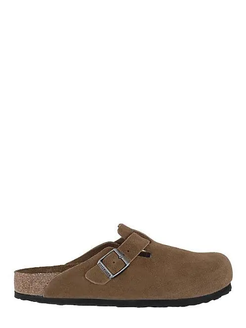 BIRKENSTOCK Boston Suede Clogs - Dark Tea Tfb