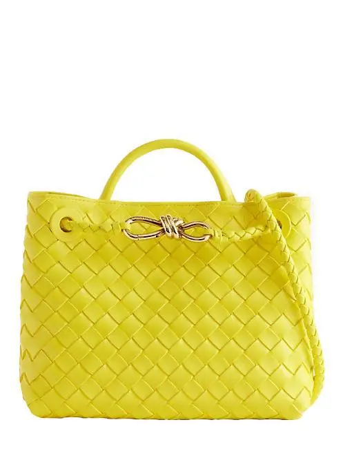 Bottega Veneta Andiamo Small Leather Tote Bag - Sulfur-muse B-sulfur