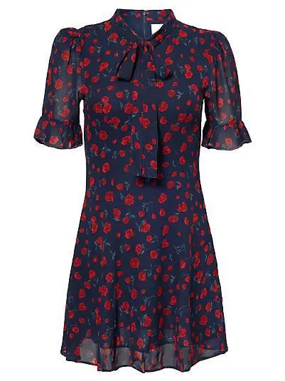 REFORMATION X Nara Smith Rose-print Mini Dress - Lizzie