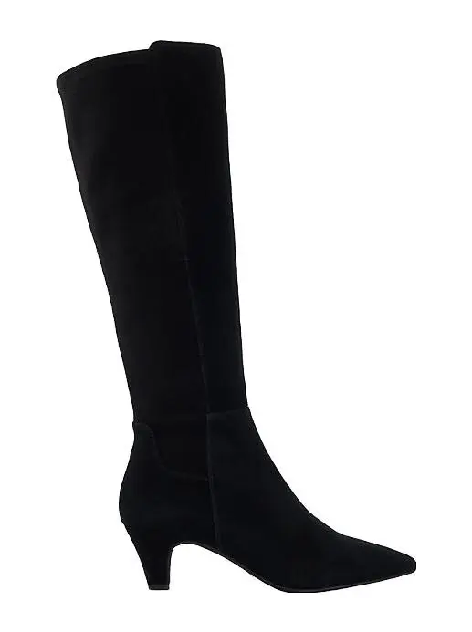 DUNE Sera Wide-fit Knee-high Boots - Black Suede