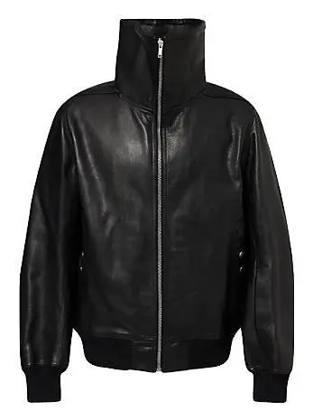 Rick Owens Blixa Dracu-collar Leather Jacket - Black
