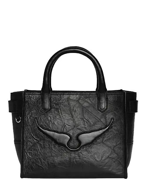 Zadig&Voltaire Leather Tote With Detachable Shoulder Strap - Black