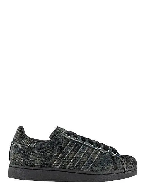 Adidas Leather Low Top Trainers - Denim Brown Core Black