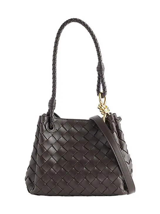 Bottega Veneta Parachute Mini Leather Tote Bag - Fondant-m Brass