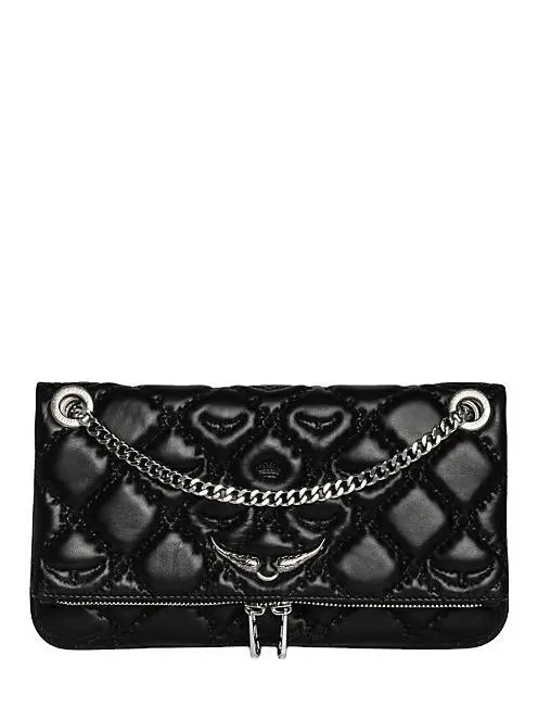 Zadig&Voltaire Rock Ii Quilted Leather Clutch - Black