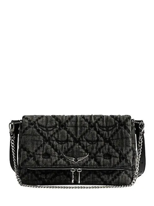 Zadig&Voltaire Rocky Ii Quilted Denim Shoulder Bag - Road