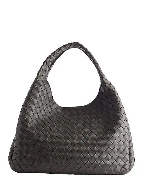 Bottega Veneta Campana Large Leather Shoulder Bag - Fondant-m Brass