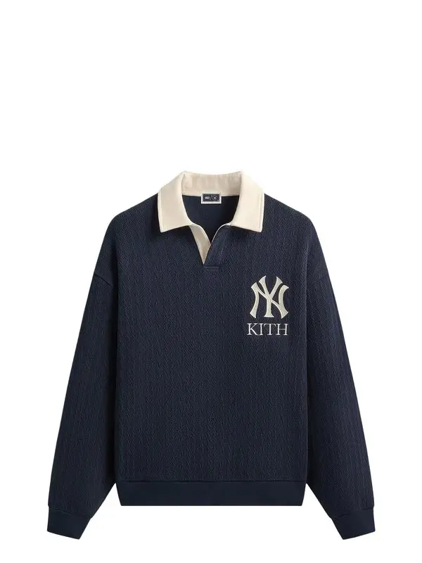 Kith For The New York Yankees Cable Fleece Nelson Sweatshirt - Black