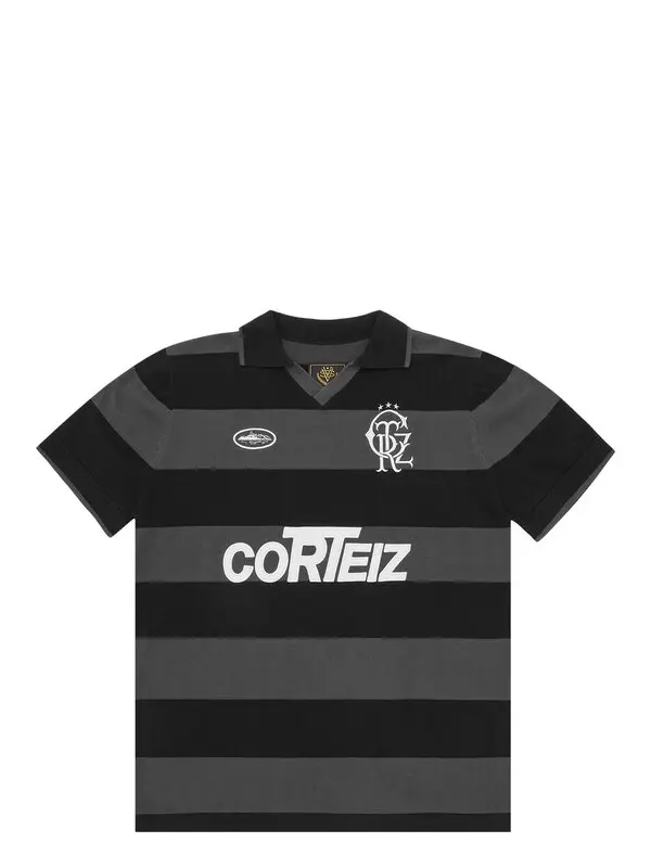 CORTEIZ Striped Knit Jersey - Black
