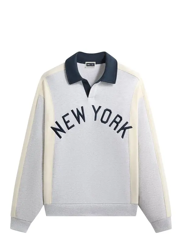 Kith For The New York Yankees Paneled Nelson Rugby - Grey