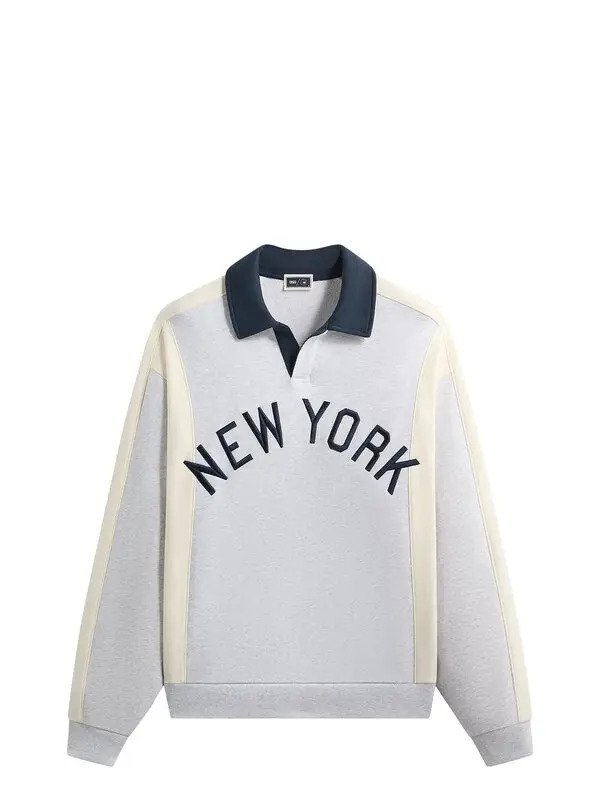 Kith For The New York Yankees Paneled Nelson Rugby - Grey
