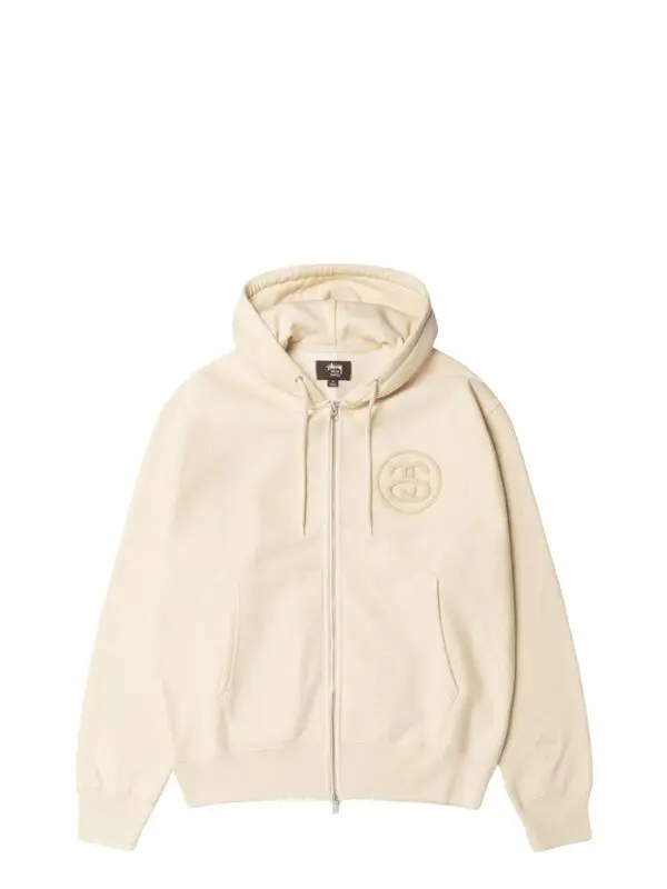 StÜssy X Wales Bonner Fleece Zip Hoodie - Cream