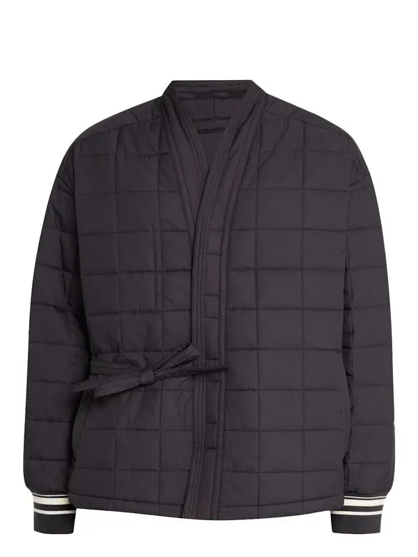 MORDECAI Quilted Nylon Kimono Jacket - Black