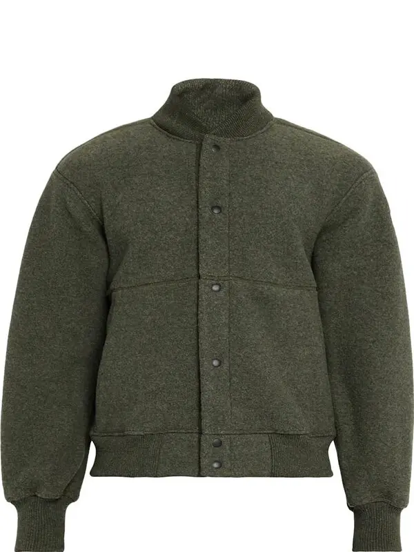 Canada Goose Hudson Fleece Snap-front Bomber Jacket - Dark Sage