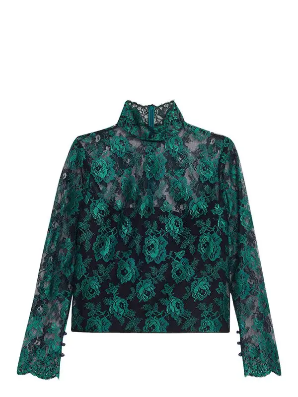 Valentino Garavani Floral Lace Top - Soft Wisteria