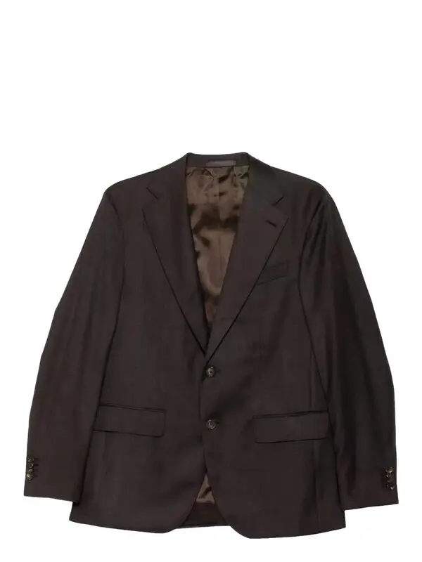 Caruso Single-breasted Suit - Brown