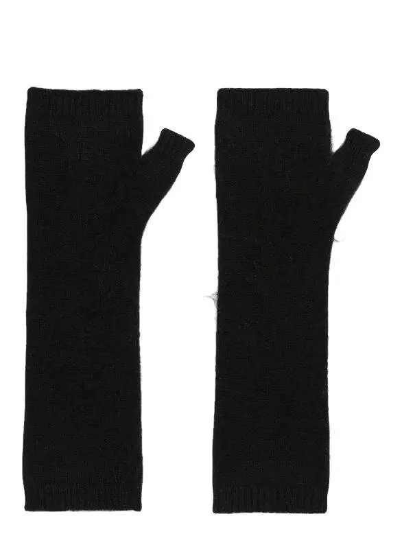 Vince Brushed Cashmere Arm Warmers - Black