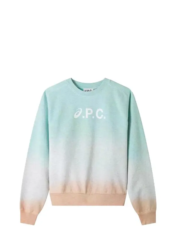 A.p.c. Dip Dye Logo Sweatshirt - Blue