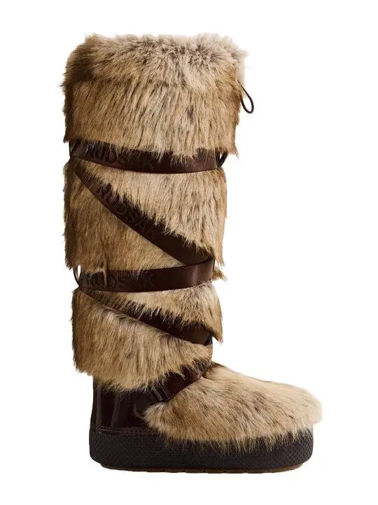Rudsak Faux Fur Moon Boots - Red