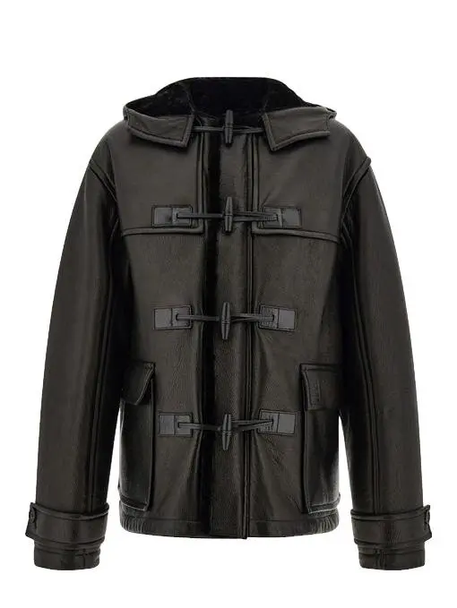 FERRAGAMO Deerskin Padded Blouson - Black
