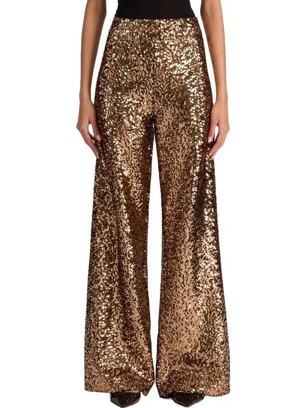 Alice + Olivia Athena Sequin Pant - Black
