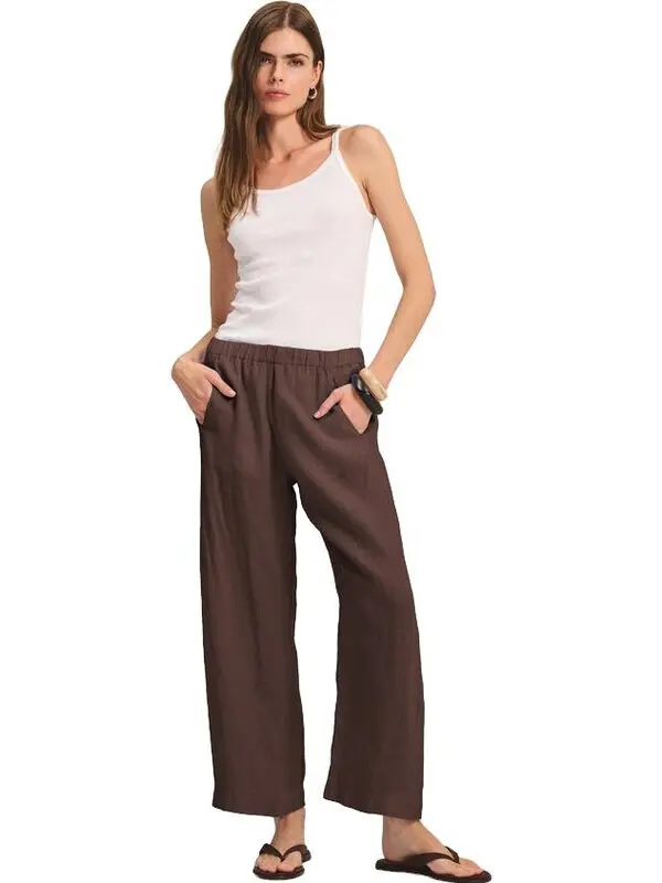 Velvet By Graham & Spencer Lola Linen Pants - Red