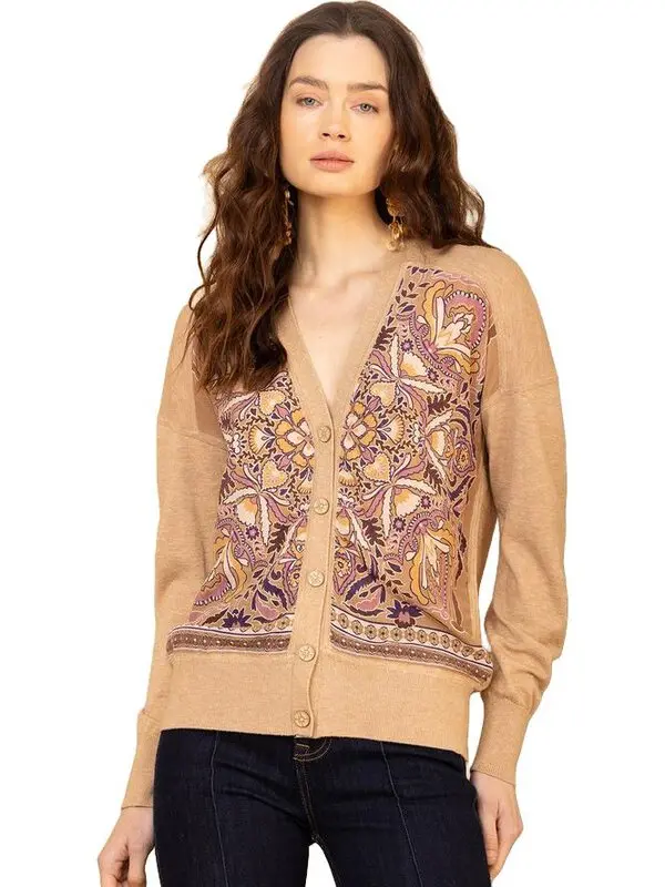 Hale Bob Scarlette Silk Cardigan - Pink