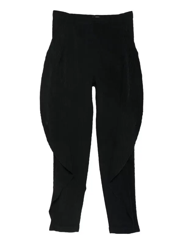 Issey Miyake Pleated Buttoned Pants - Black