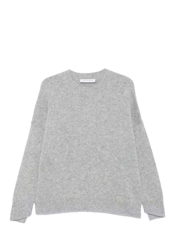 Iris Von Arnim Crew-neck Fine Knit Sweater - Grey