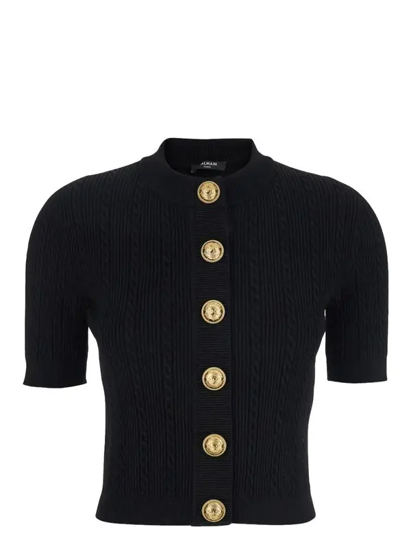 Balmain 4-pocket Cardigan - Black