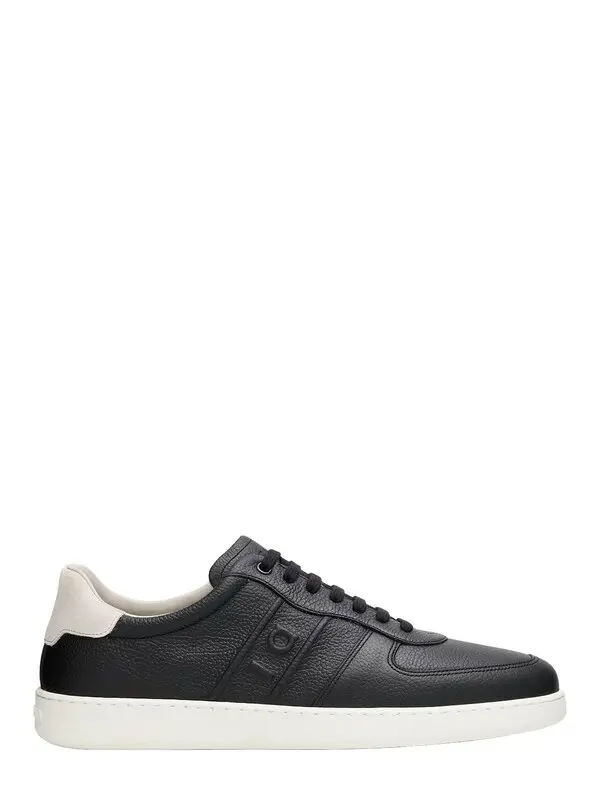 FERRAGAMO Adam Leather Gancini Hug Low-top Sneakers - Black