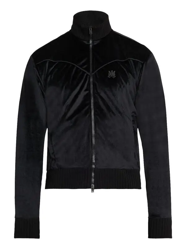 Amiri Velvet Full-zip Track Jacket - Black