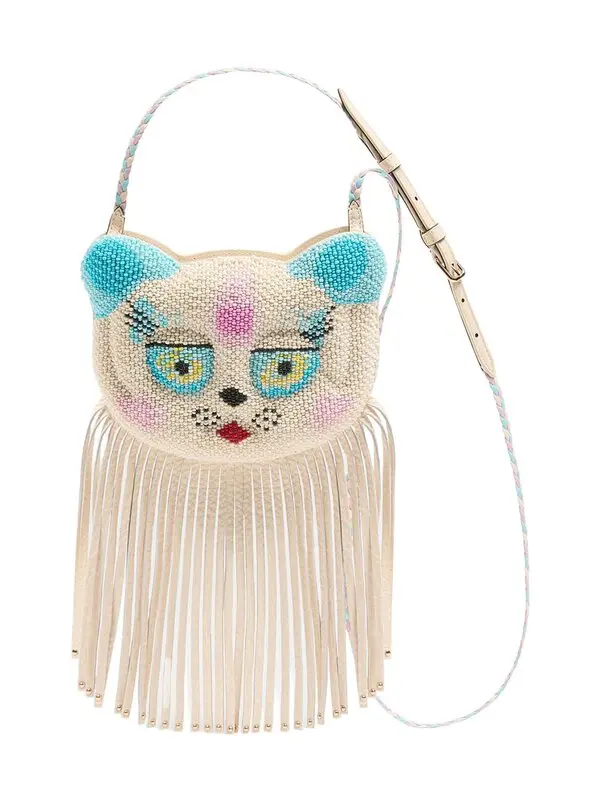 Valentino Garavani Le Chat De La Maison Beaded Clutch Bag - B9w Multic