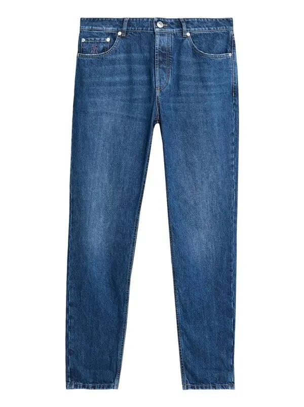 Brunello Cucinelli Slim Light Wash Jeans - Denim