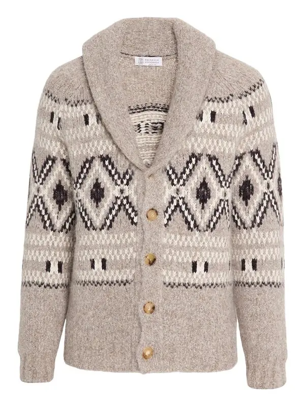 Brunello Cucinelli Wool-nylon Fair Isle Knit Cardigan - Other Dnu
