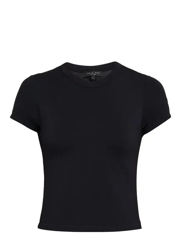 Rag & Bone Luca Jersey Baby Tee - Black
