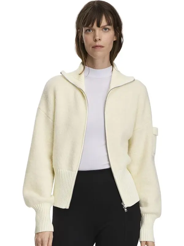 Canada Goose Sauble Alpaca Full Zip Sweater - Cottongrass