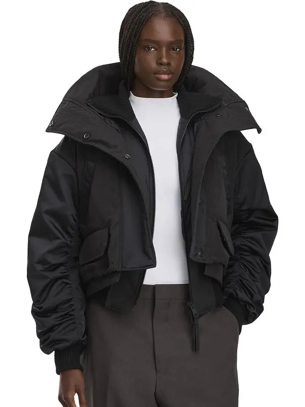 Canada Goose Claremont Bomber Tonal Label - Black