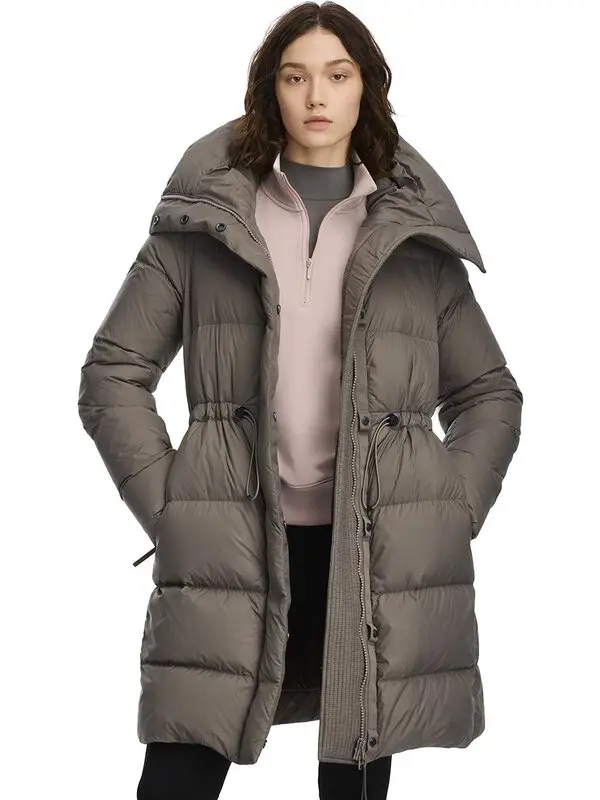 Canada Goose Montgomery Coat With Tonal Label - Taupe Grey
