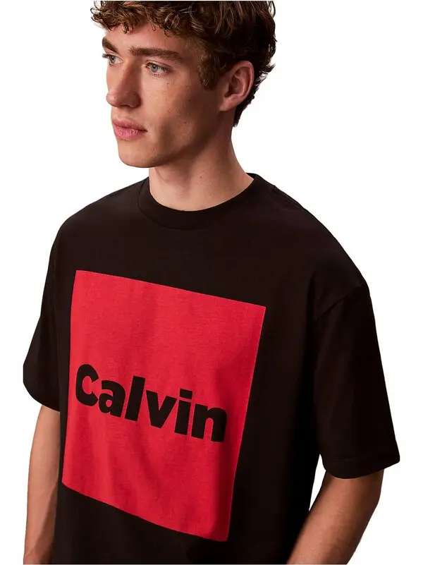 Calvin Klein Box Graphic Relaxed T-shirt - Black