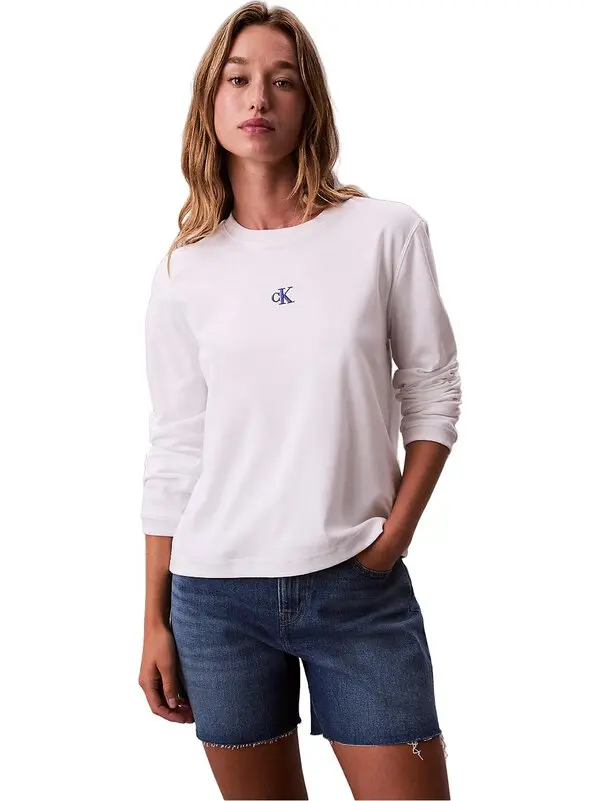 Calvin Klein Ombre Logo Graphic Classic T-shirt - Brilliant White