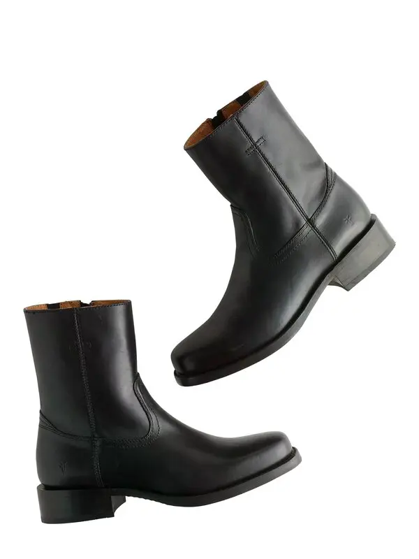 Madewell Frye Campus Zip Up Boots - Black