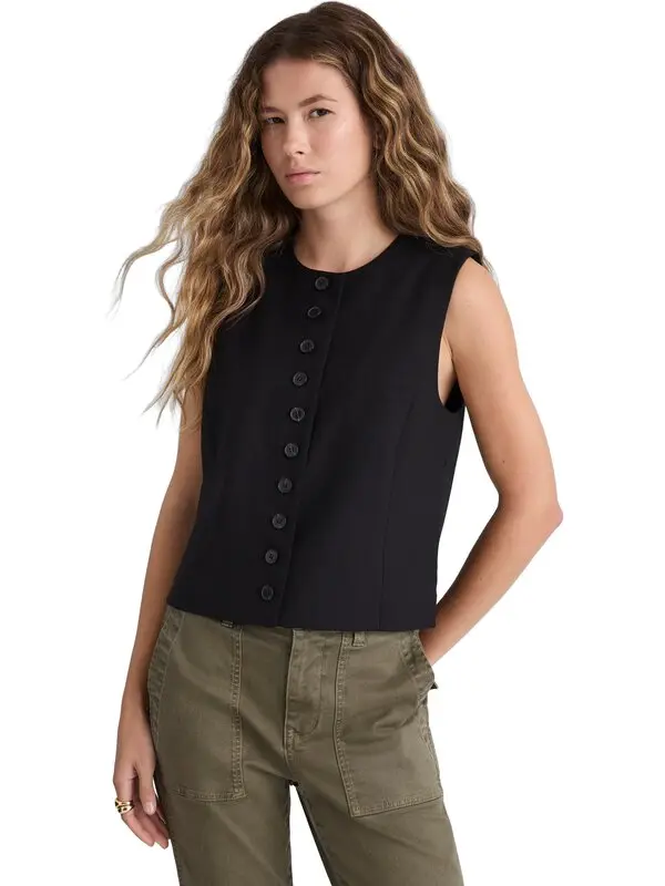 Madewell Crewneck Shell Vest - Jet Black
