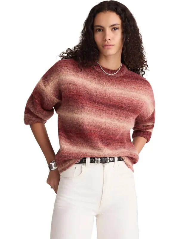 Madewell Space-dyed Drop-shoulder Sweater - Autumn Berry Space Dye