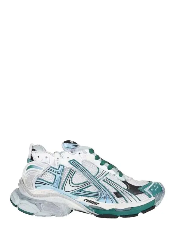 Balenciaga Runner Sneakers - White/teal