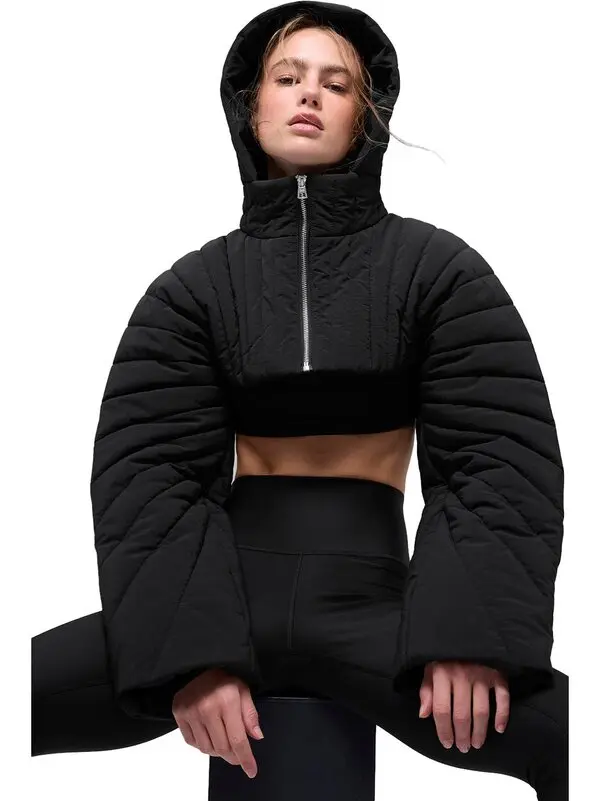 Alo Yoga Quilted Puffer Shrug Jacket - Black