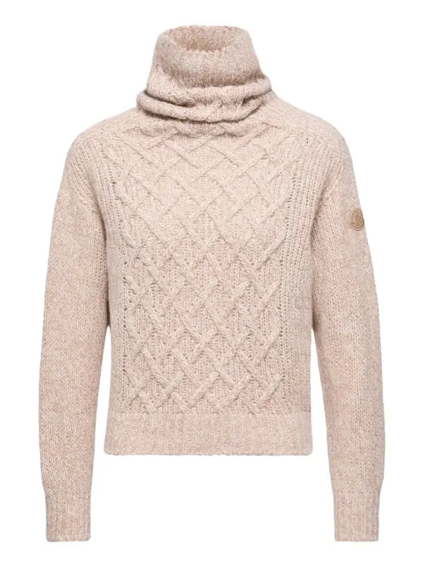 Moncler Alpaca Blend Turtleneck Sweater - Beige