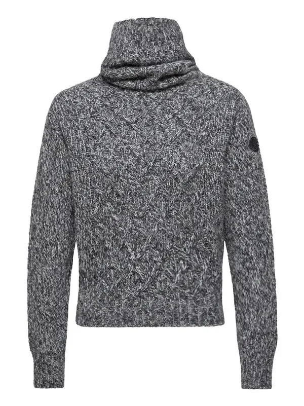 Moncler Alpaca Blend Turtleneck Sweater - Grey