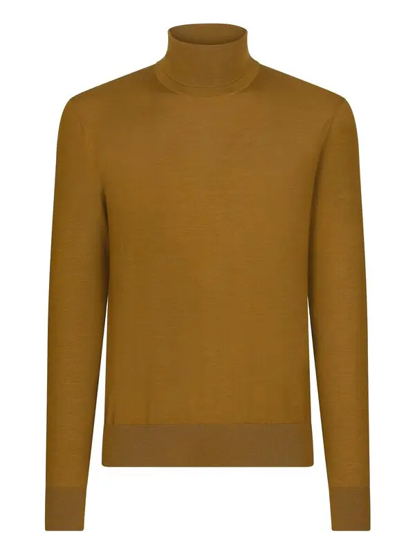 Dolce & Gabbana Cashmere And Silk Turtleneck Sweater - Beige